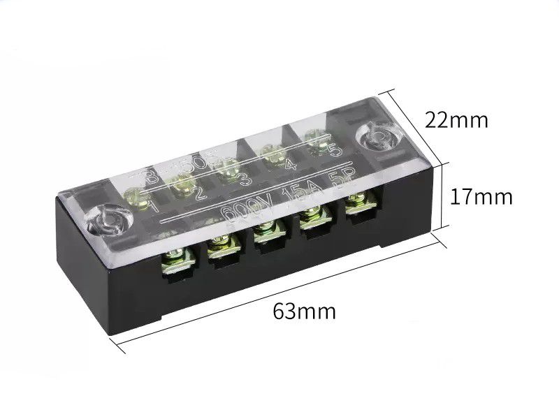 Screw Terminal Block 15A 5-Ways