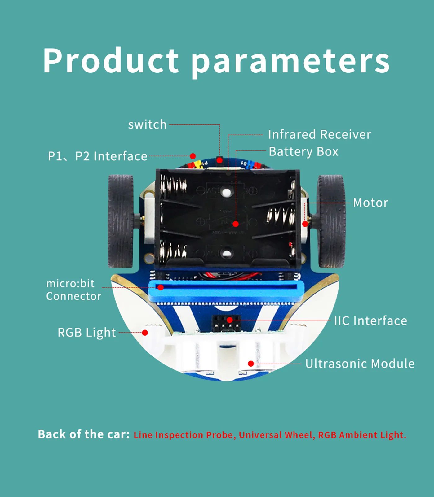 micro:bit Smart Cutebot (without micro:bit)