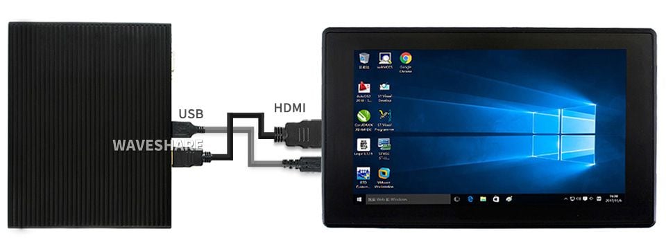 7 inch HDMI/VGA Touch Screen Display with Enclosure