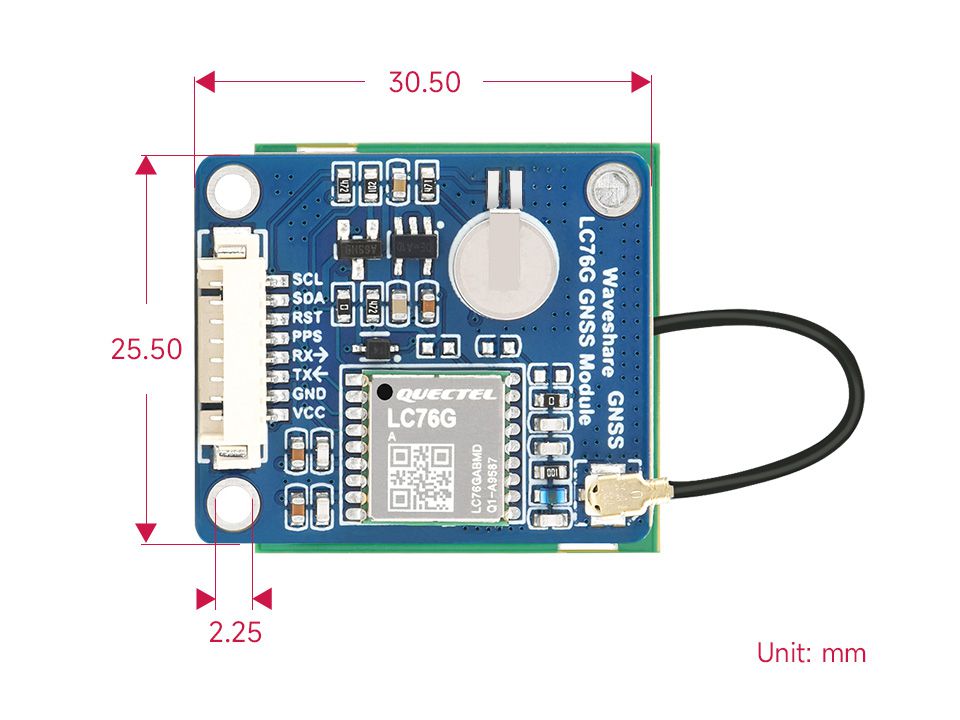 LC76G Multi-GNSS Module, Supports GPS, BDS, GLONASS, Galileo, QZSS