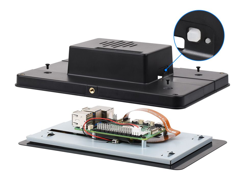 Case For Raspberry Pi 7-Inch Touch Display 2 Supports Pi 5