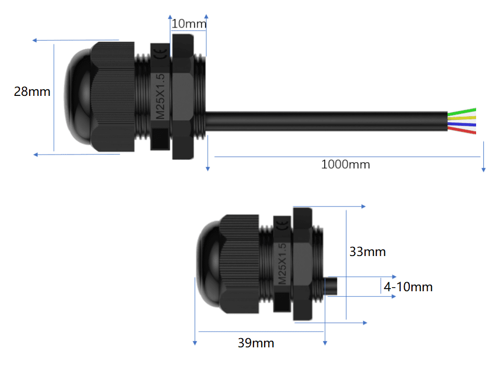 RS485 Waterproof Ambient Light Sensor