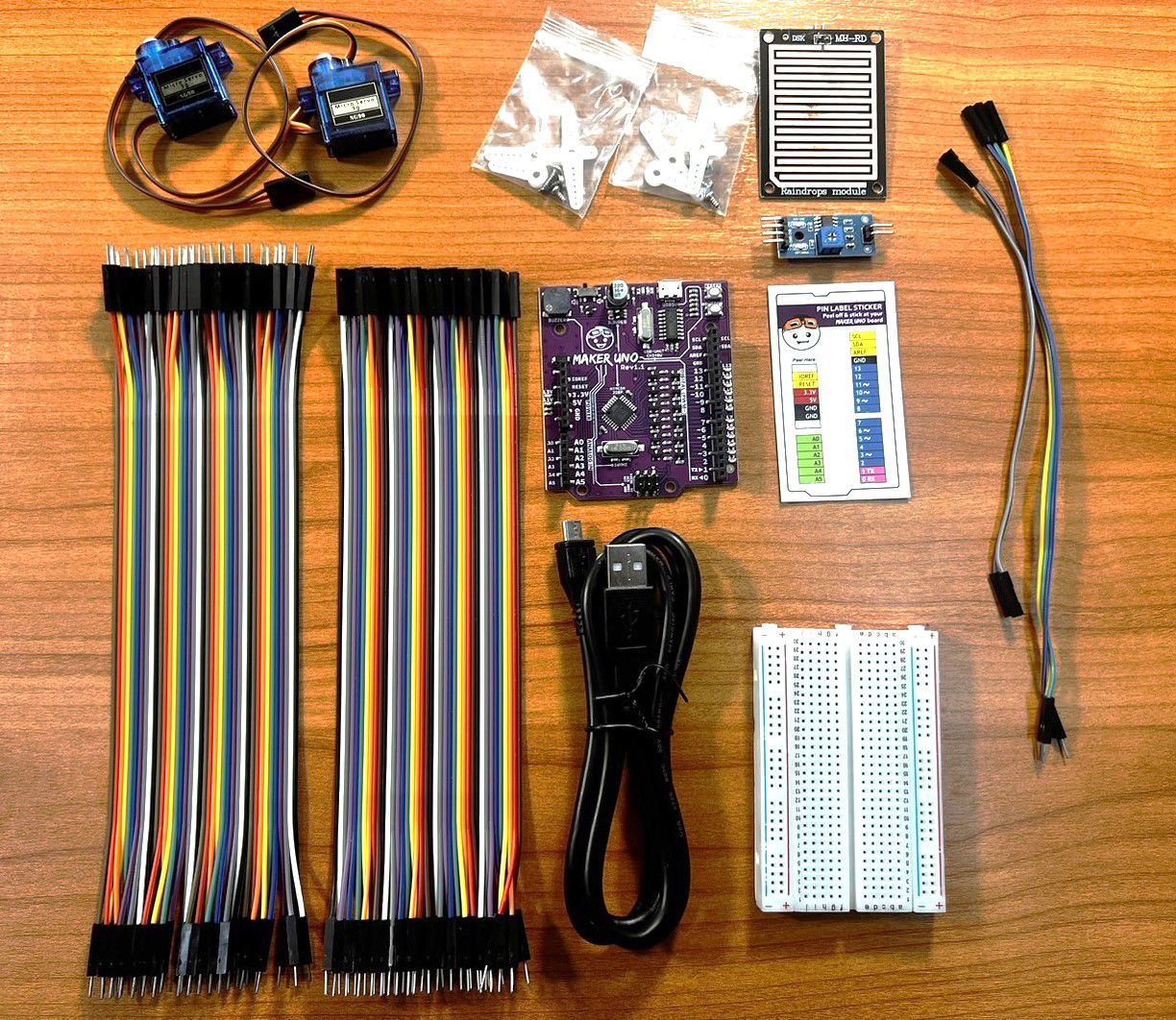 DIY Rain Detector ใช้ Maker UNO & Rain Sensor Module