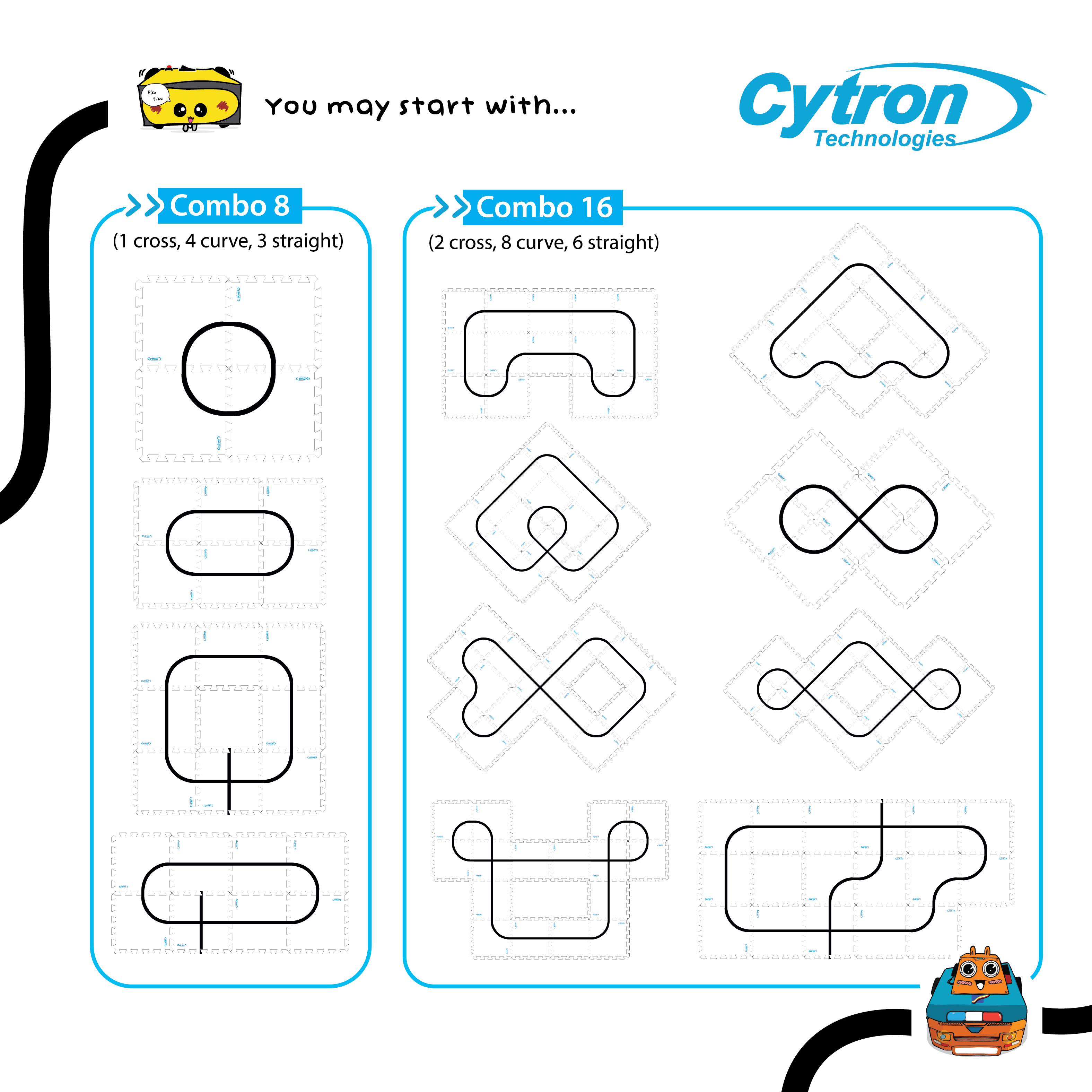Cytron Reconfigurable Line Following Track