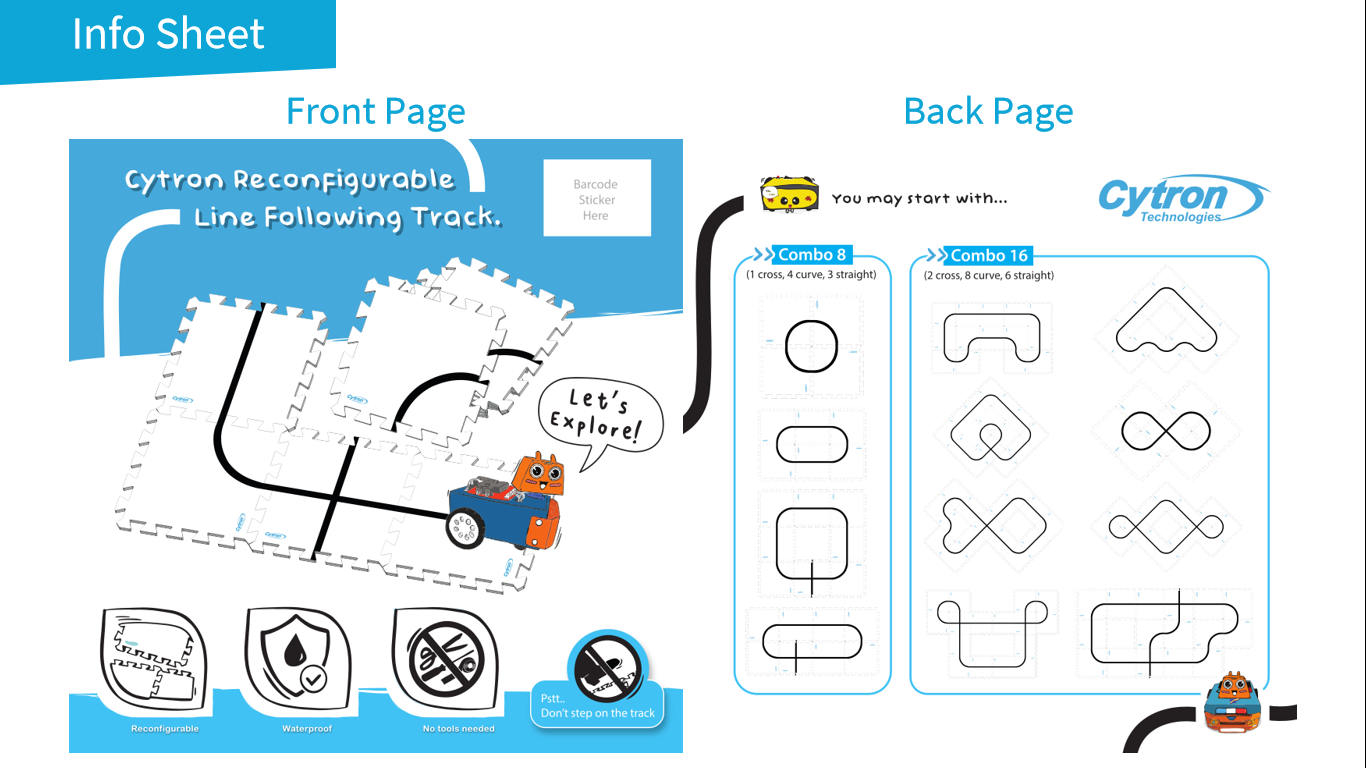 Cytron Reconfigurable Line Following Track
