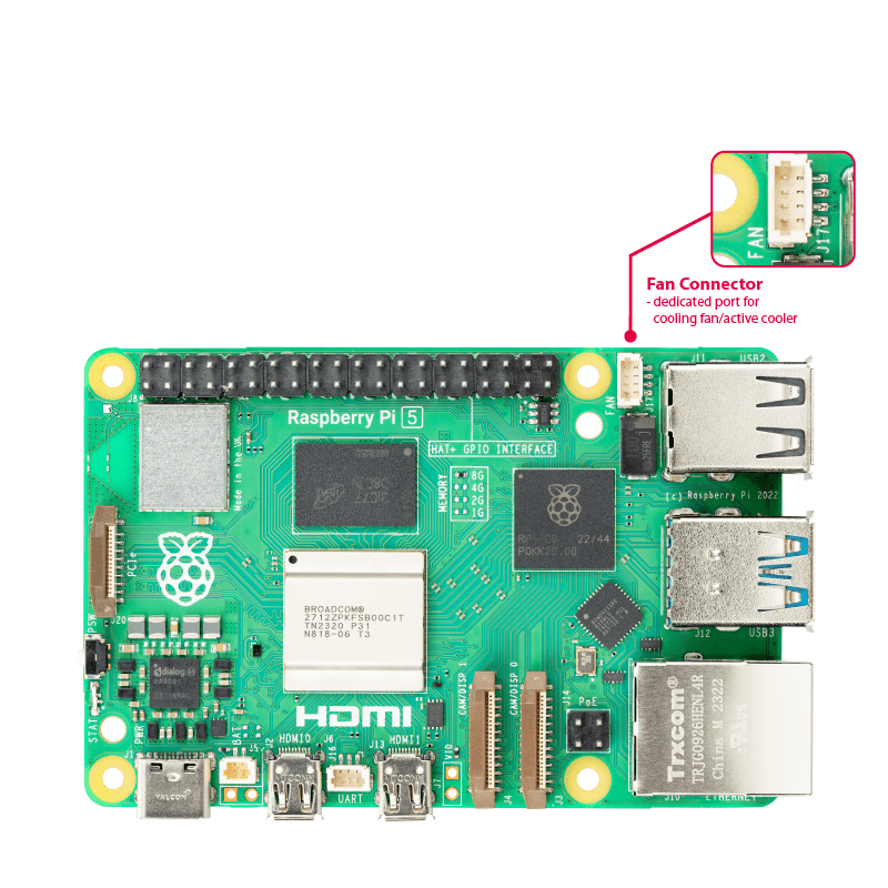 Official Raspberry Pi Case สำหรับ Raspberry Pi 5 แดง/ขาว