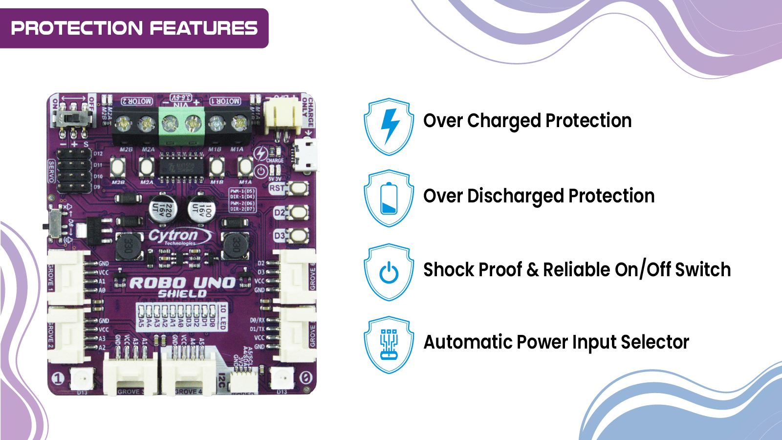 Robo Uno Shield for Arduino - The All-In-One Robotics Shield