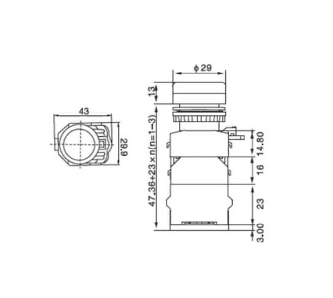 Illuminated Push Button 24VDC / 240VAC