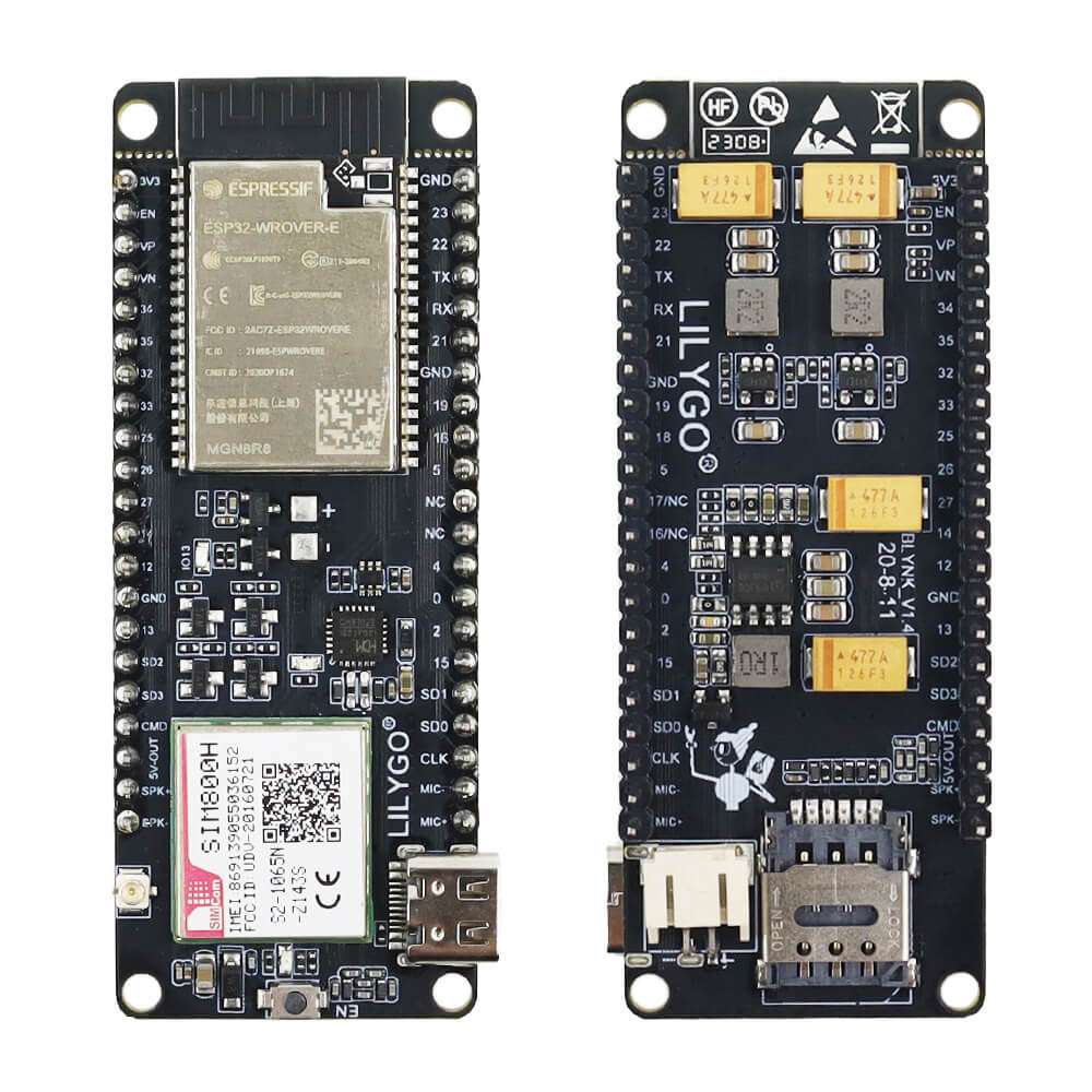 TTGO T-Call ESP32 with SIM800L GPRS Module