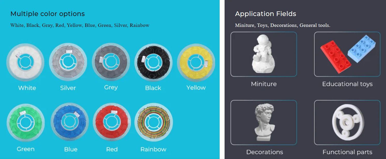 Creality CR 1.75mm PLA 3D Printing Filament 1kg - Ivory White