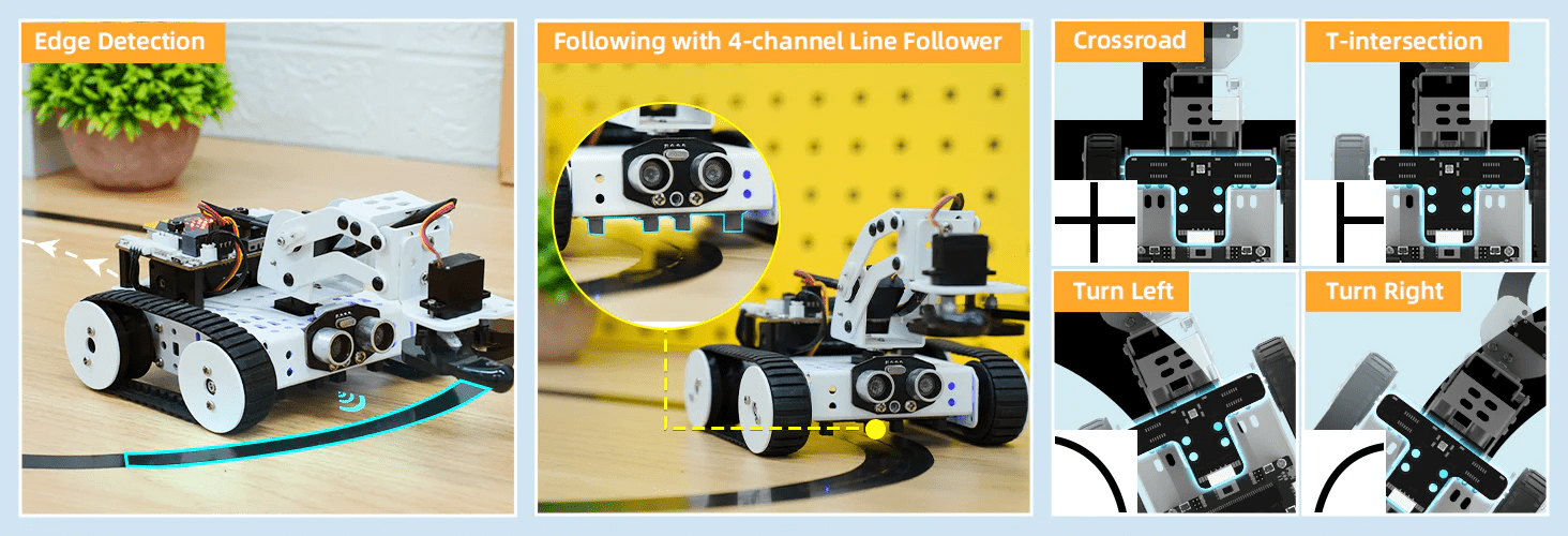 Qtruck Tank Mobile Robot with Gripper for micro:bit Bundle