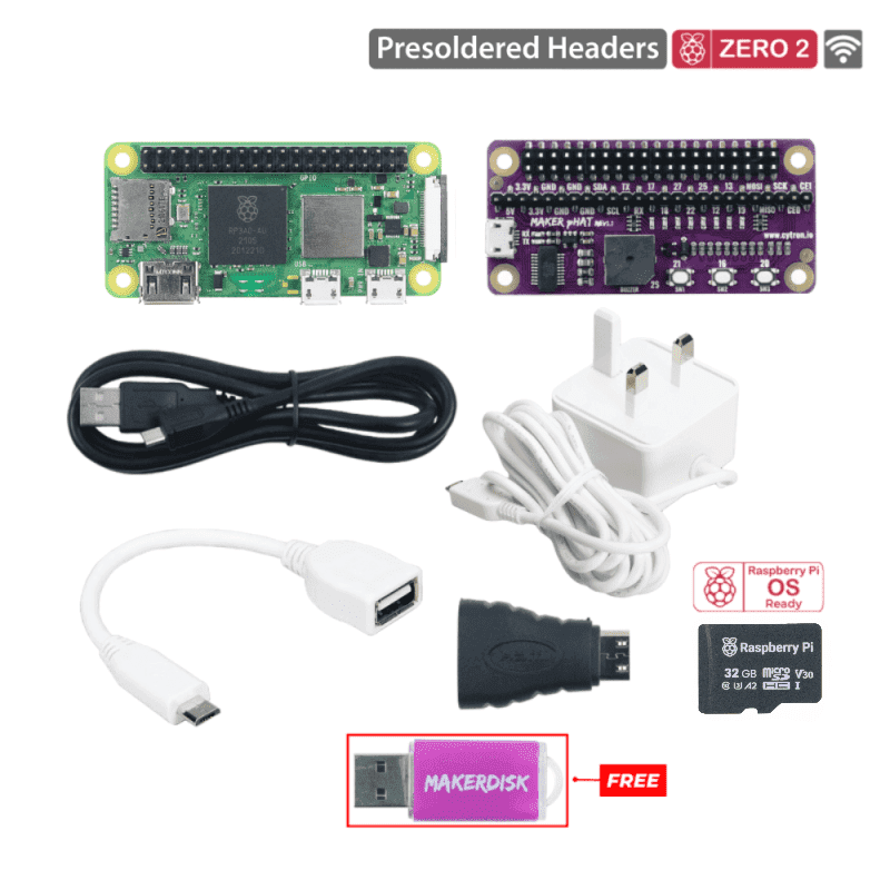 Raspberry Pi Zero 2 WH Kits