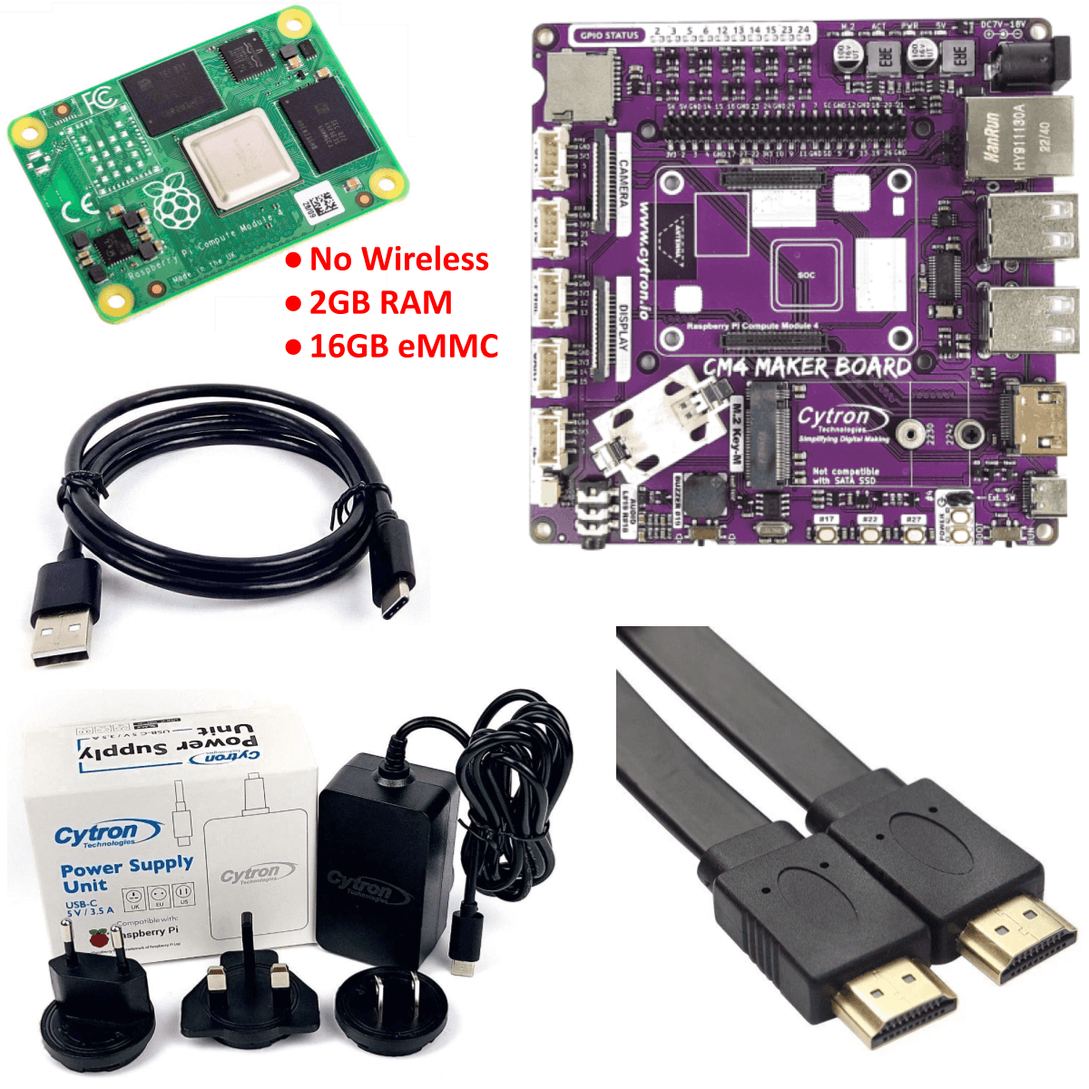 CM4 Maker Board & Kits : Maker’s Carrier Board for Raspberry Pi CM4/CM5