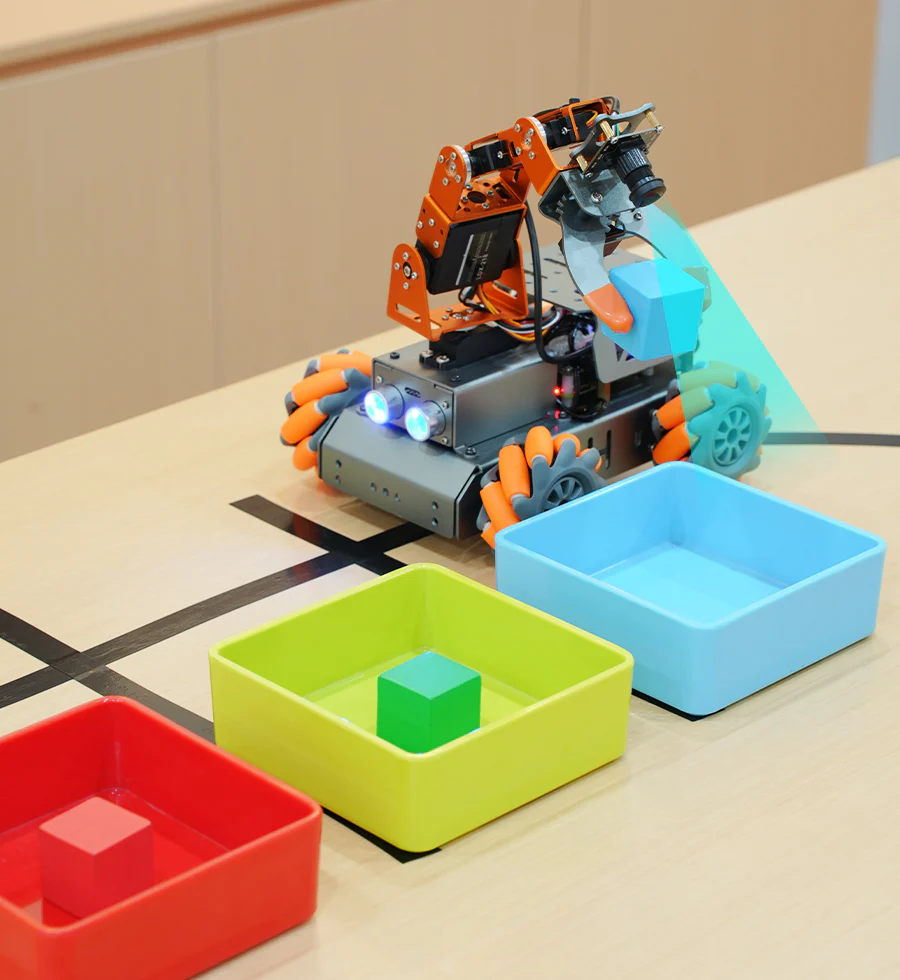MasterPi AI Vision Robot Arm with Mecanum Wheels Car For Raspberry Pi 5