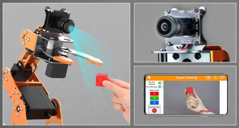 MasterPi AI Vision Robot Arm with Mecanum Wheels Car For Raspberry Pi 5