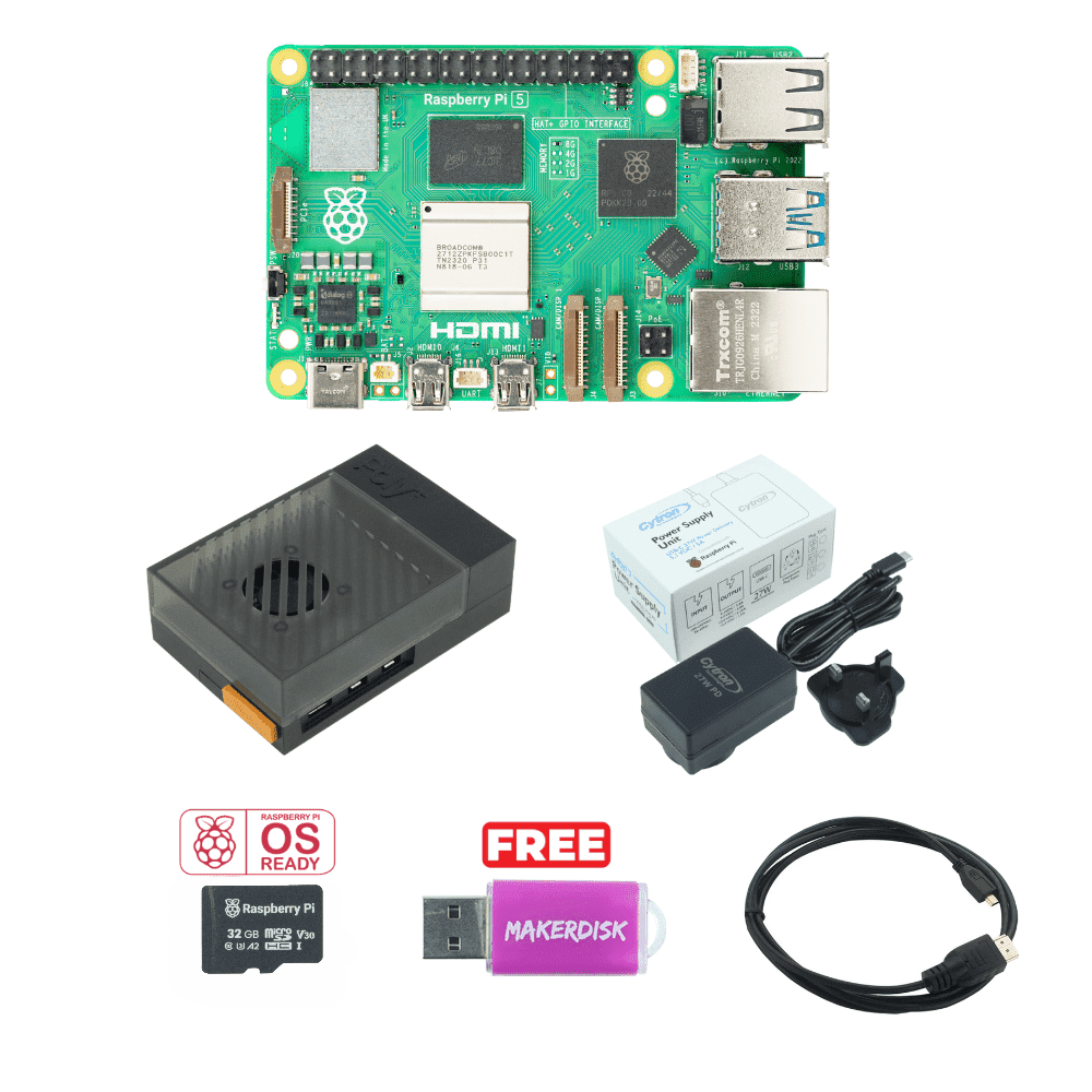 Basic Kit for Rasppberry Pi 5 - UK Plug