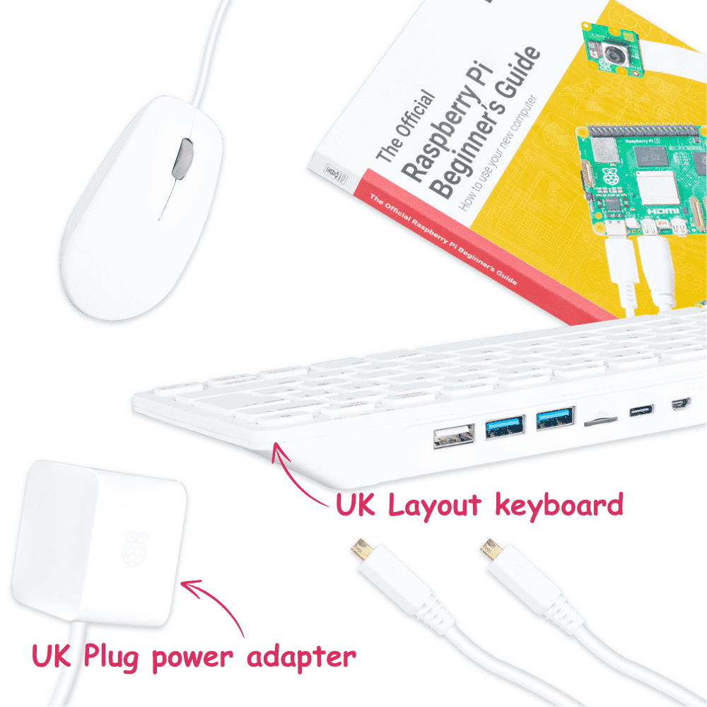 Raspberry Pi 500 Computer Kit (US Layout and US Power Plug)