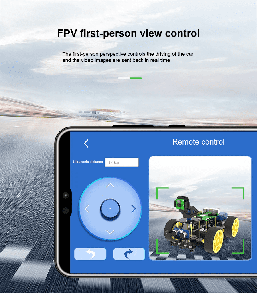 Raspbot AI Vision Robot Car with FPV Camera