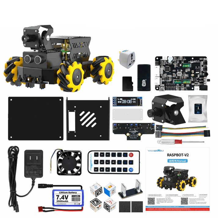 Raspbot V2 AI Vision Robot Car for Raspberry Pi 5