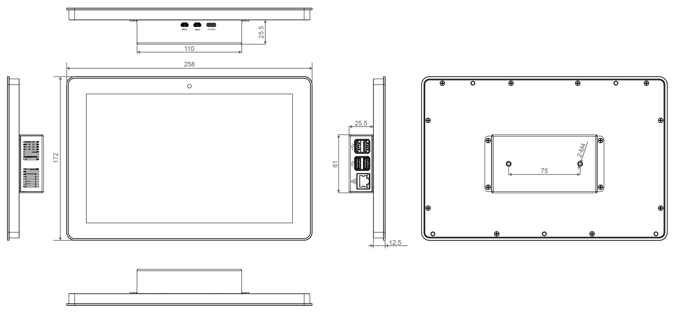 10 inch / 7 inch HMI Touch Screen Display for Raspberry Pi 5 with ...