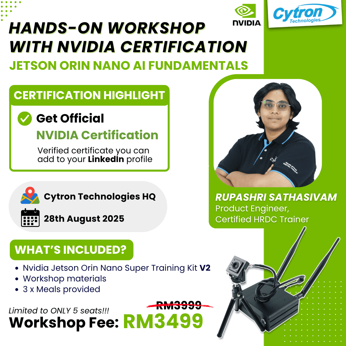 Jetson Orin Nano AI Fundamentals: Hands-On Workshop with NVIDIA Certification (No Hardware)