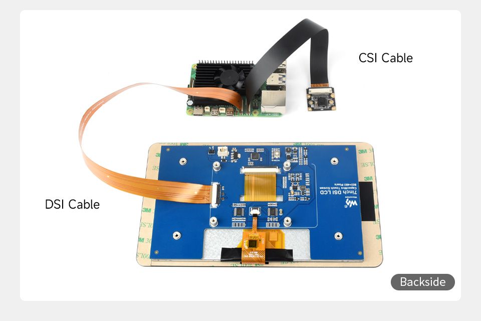 22-way to 15-way DSI (Display) FPC for Raspberry Pi 5