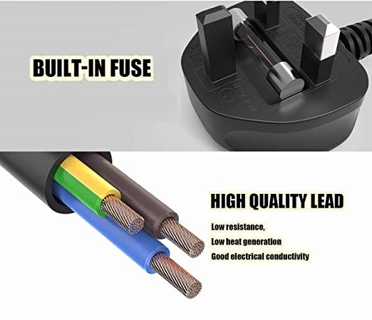 UK Plug Power Cord with 13A Fuse