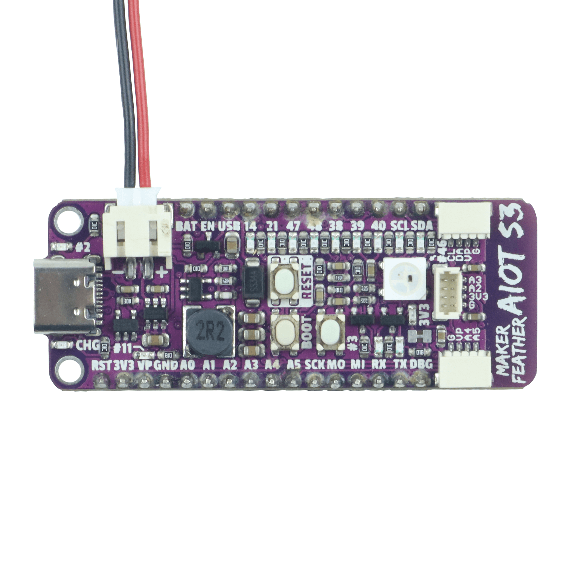 JST PH2.0-2P Male Connector with Wires - 10cm