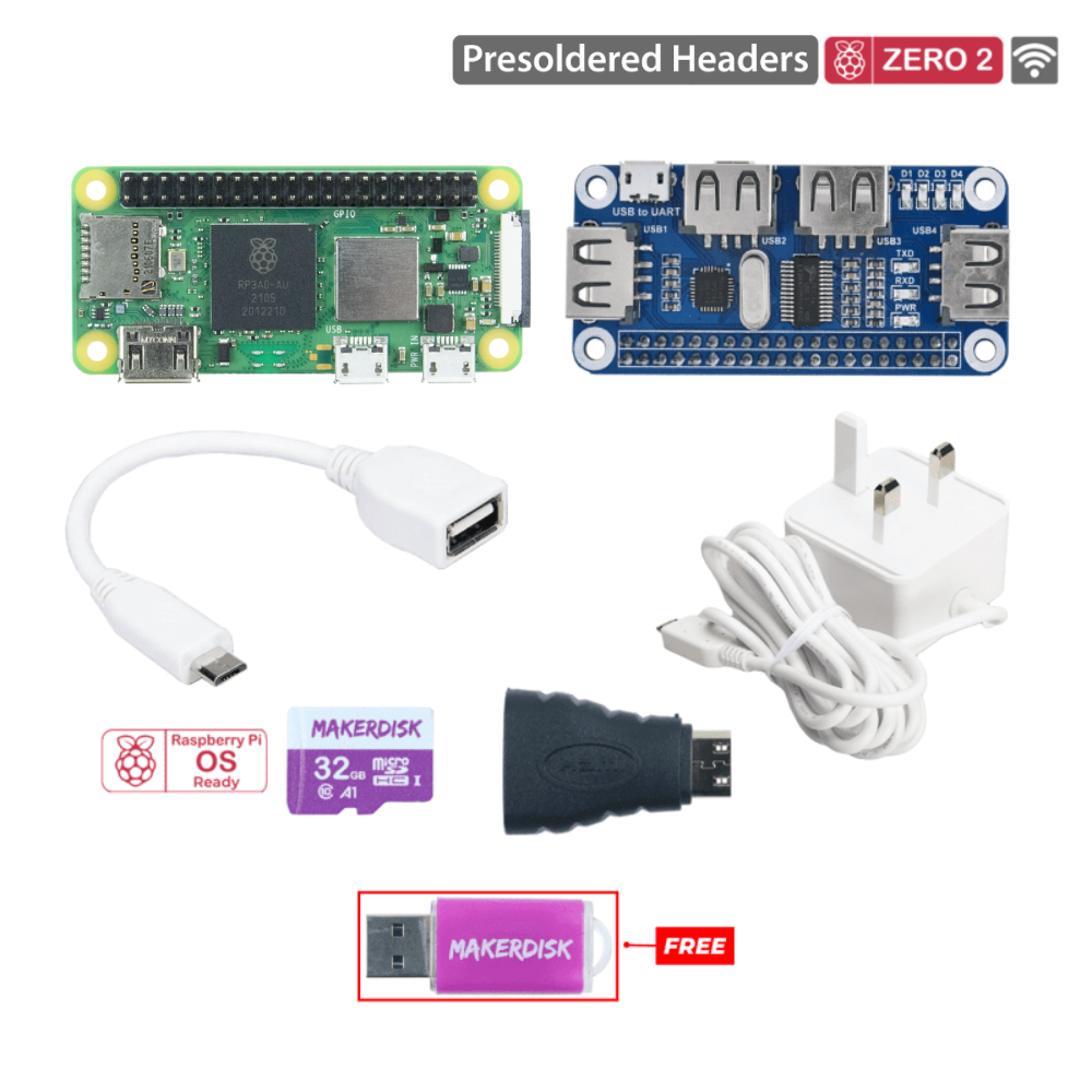 Raspberry Pi Zero 2 WH Kits
