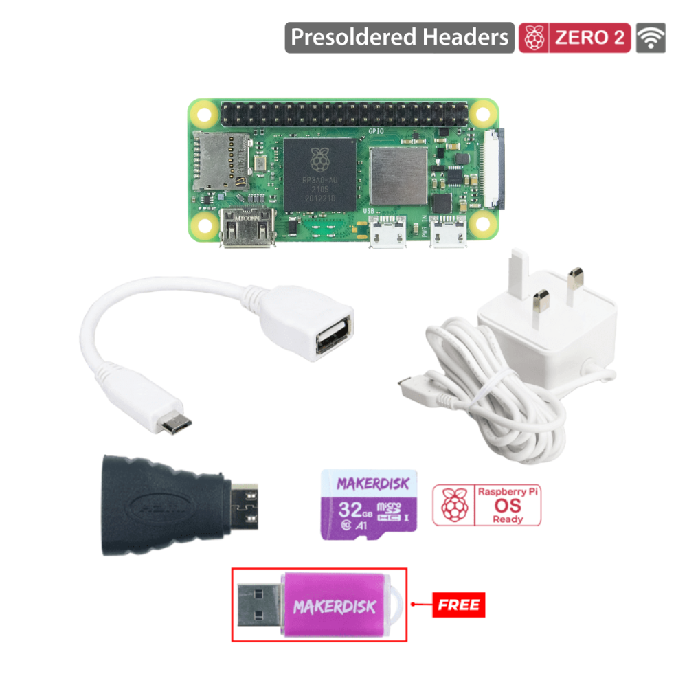 Raspberry Pi Zero 2 WH Kits