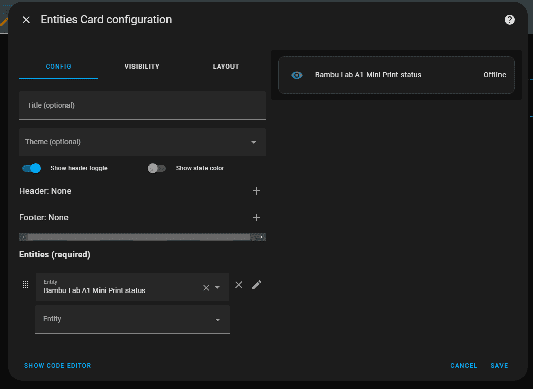 Adding Bambu Lab 3D Printer to your Home Assistant with a simple step!