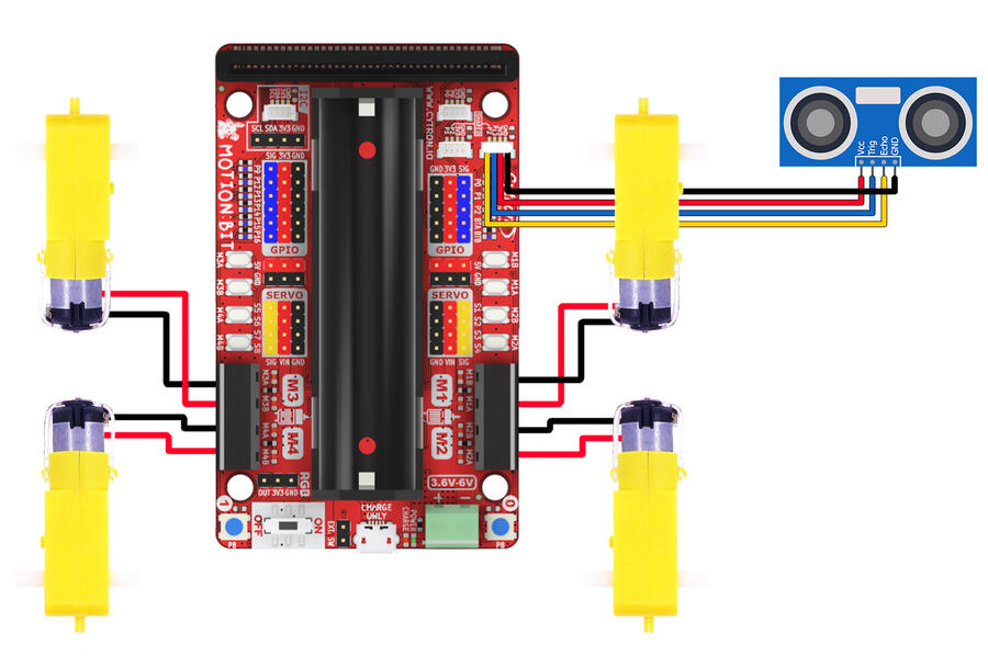 Build An Autonomous Obstacle Avoiding Robot Car Using Motion Bit