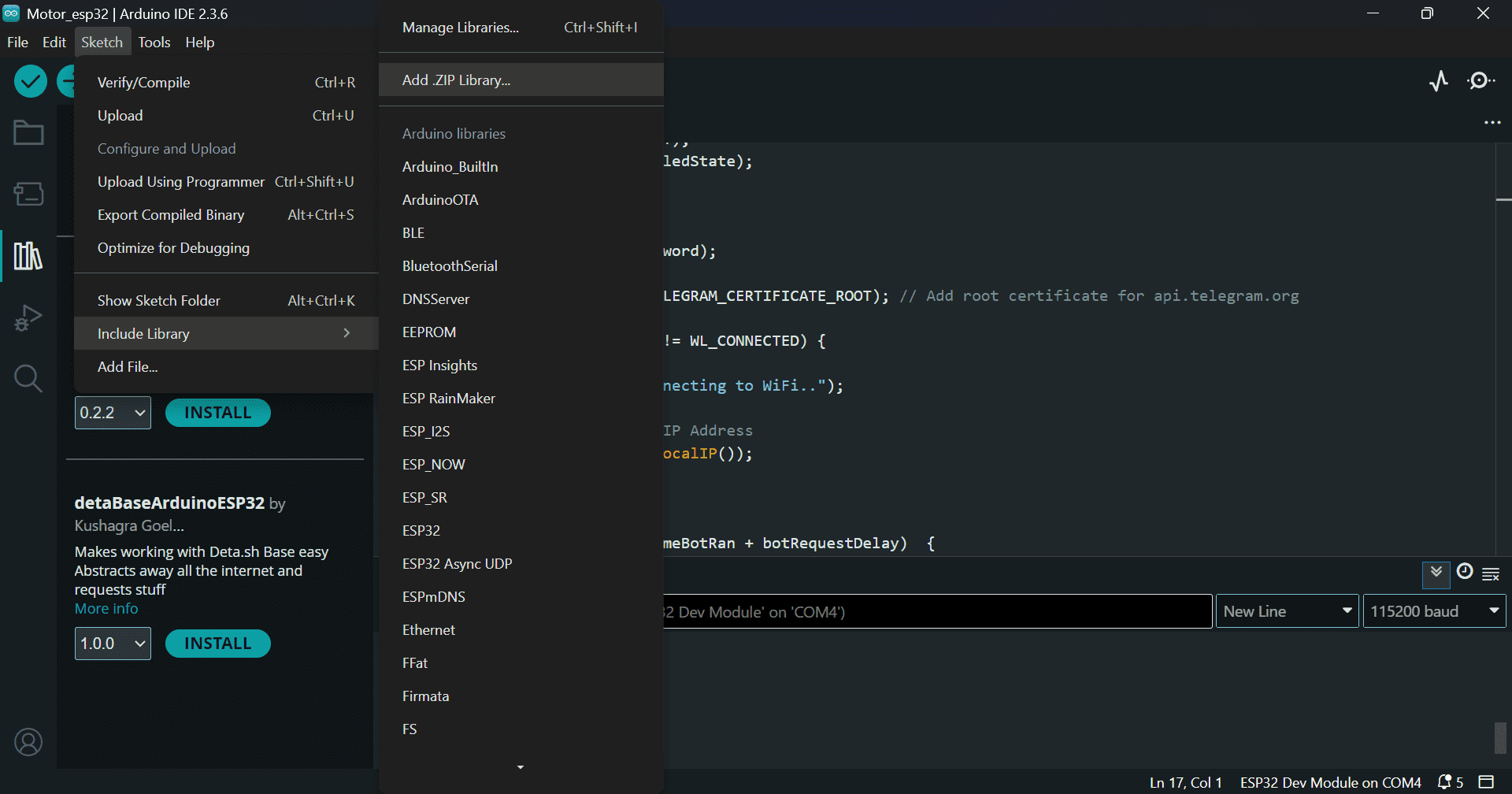 Control ESP32 Outputs with Telegram Control ESP32 Outputs with Telegram