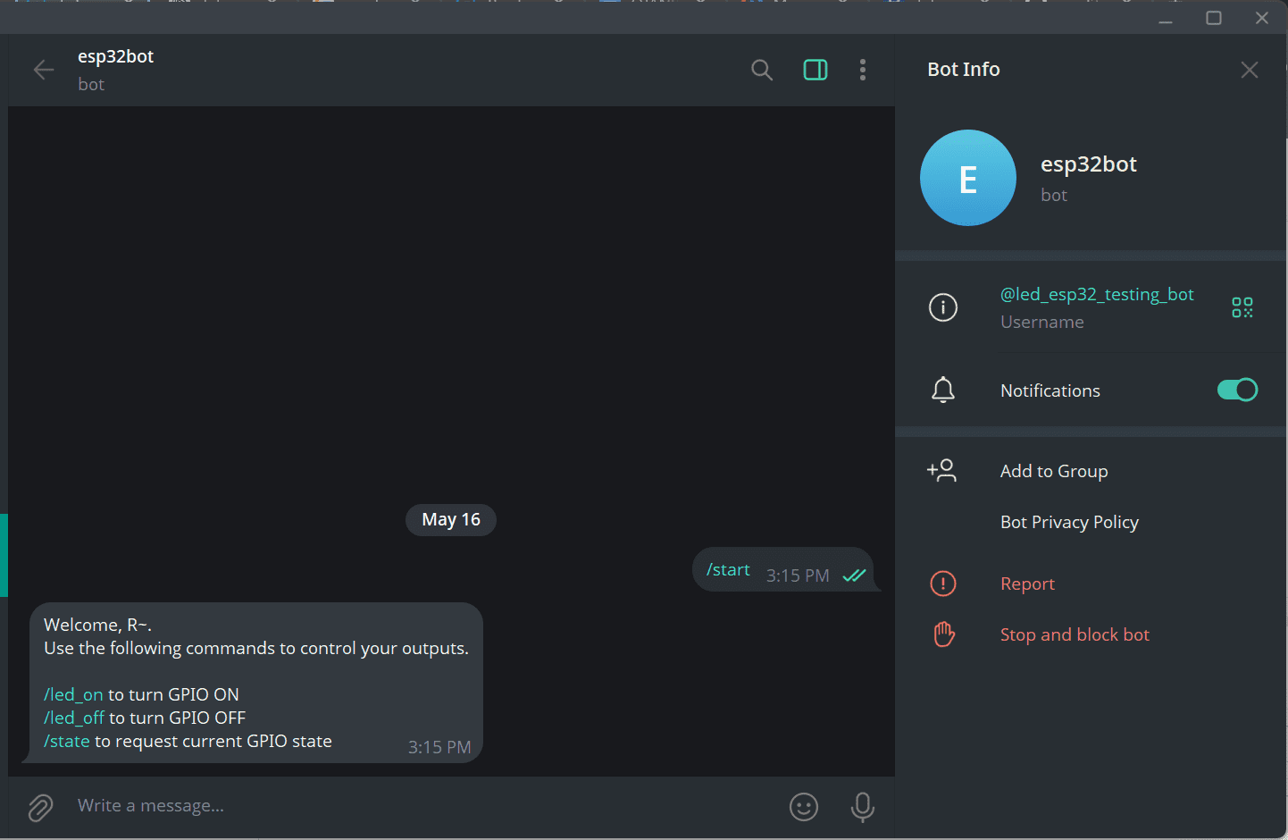 Control ESP32 Outputs with Telegram