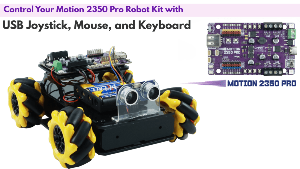Control Your Motion 2350 Pro Robot Kit with USB Joystick, Mouse, and ...