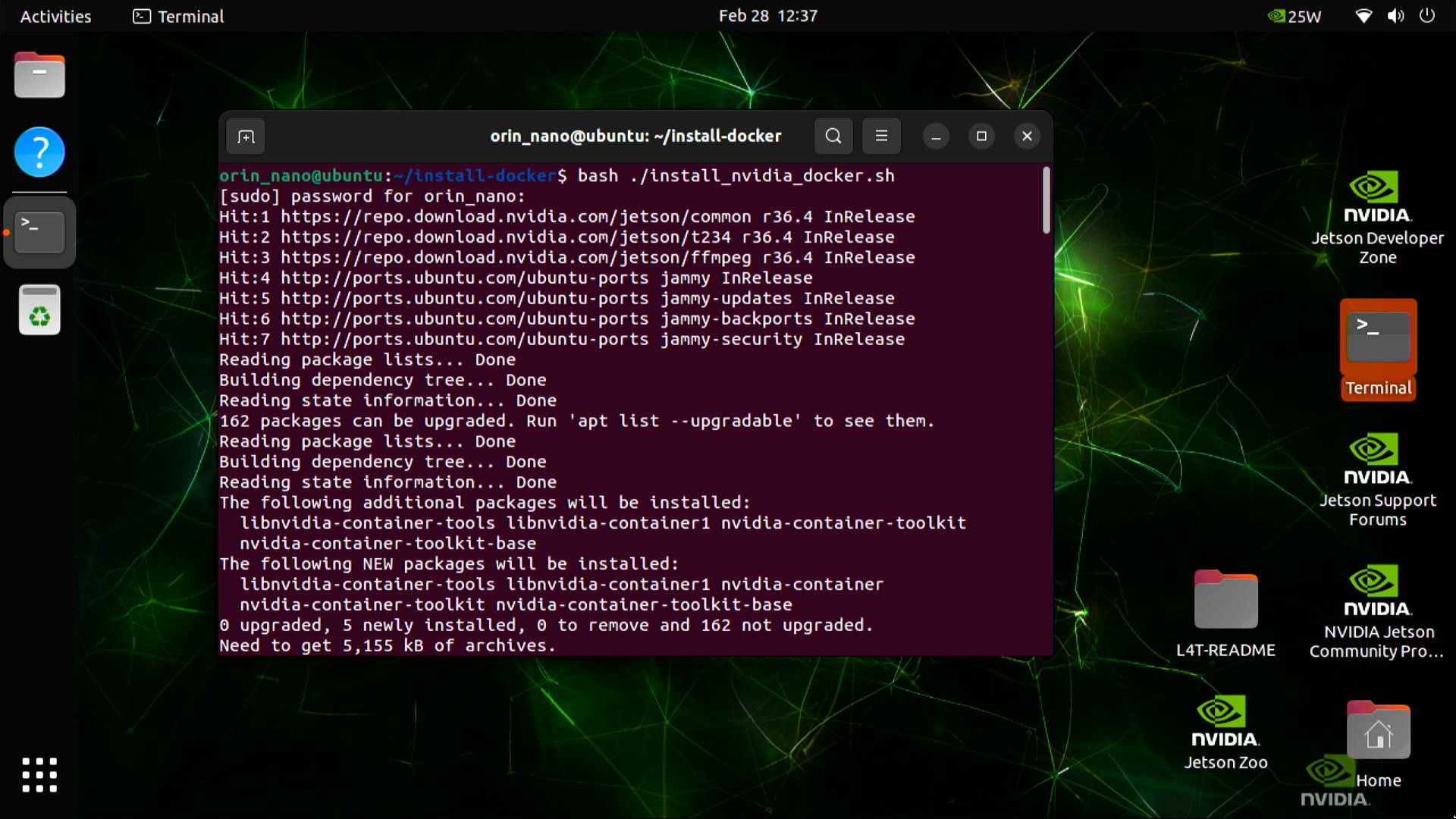 Docker Setup On Jetson Orin Nano Super with JetPack 6.2