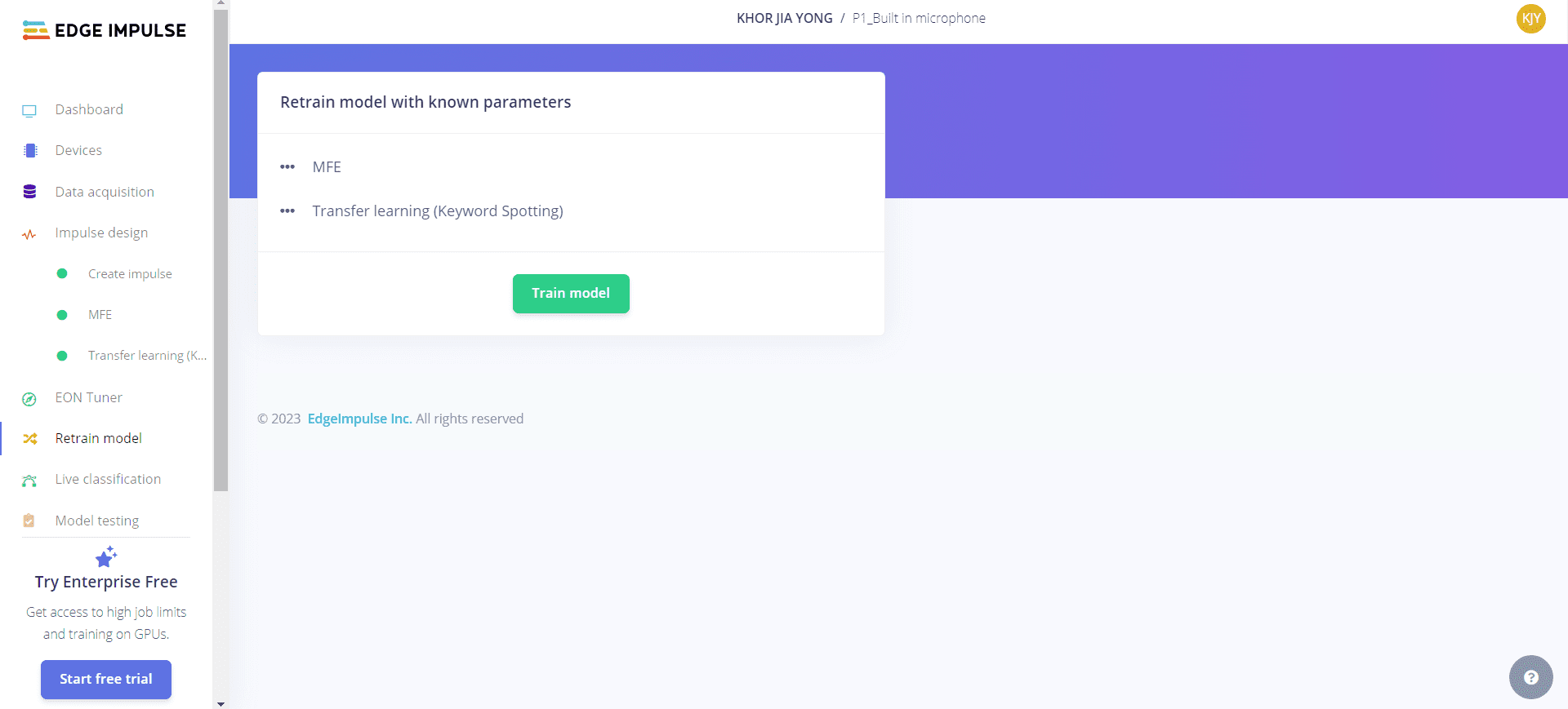 Voice Recognition With Edge Impulse Using Computer Application