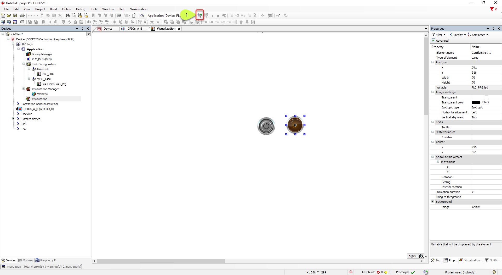 EdgeBox RPI 200 And CODESYS : Digital Input