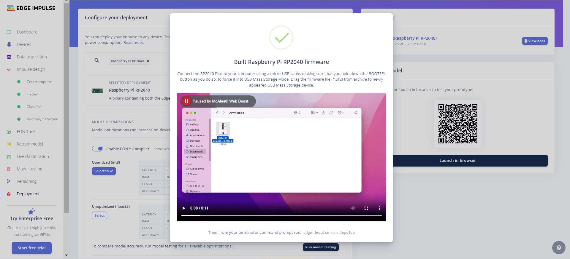 Edge Impulse with Raspberry Pi Pico Application Using Ultrasonic Sensor