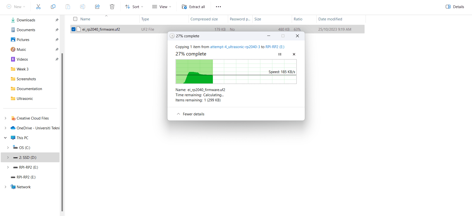 Edge Impulse with Raspberry Pi Pico Application Using Ultrasonic Sensor