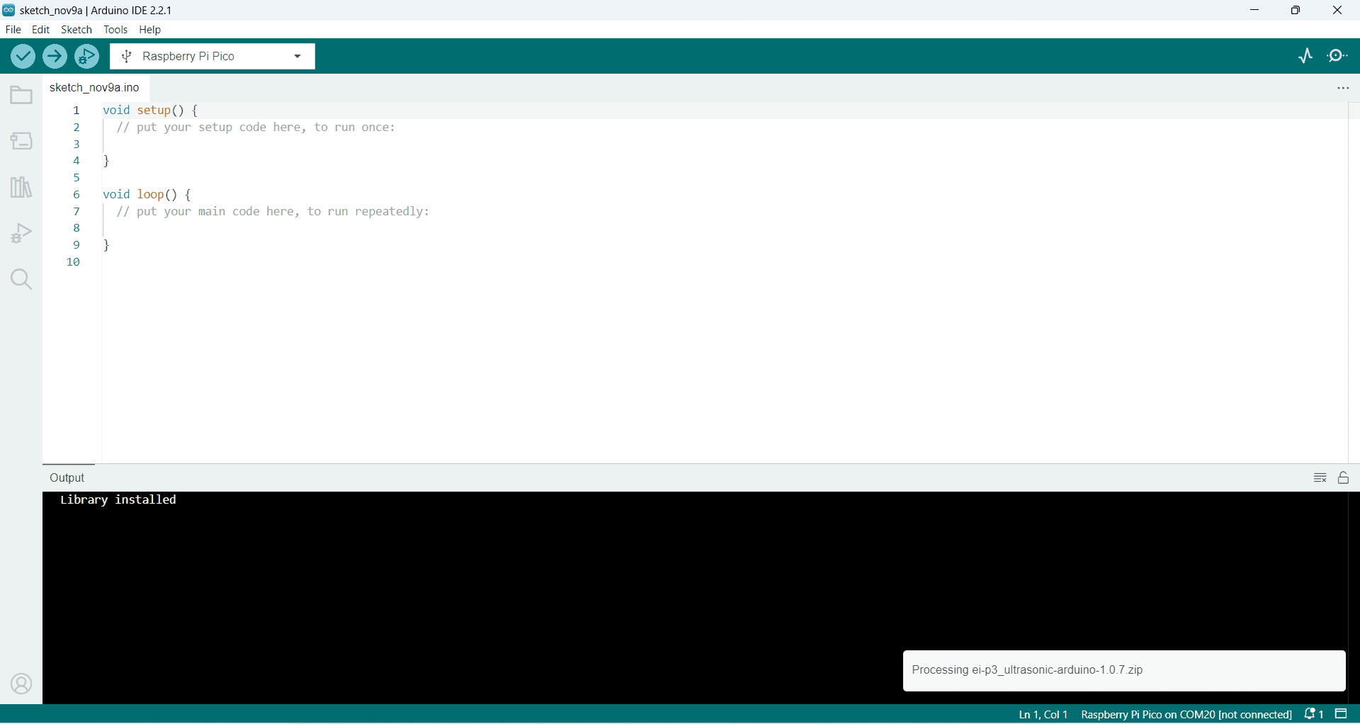 Edge Impulse with Raspberry Pi Pico Application Using Ultrasonic Sensor