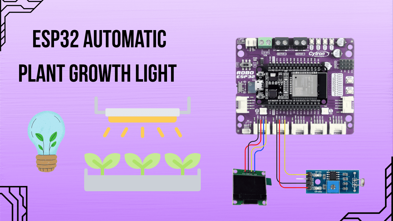ESP32 Automatic Grow light using Light Sensor Module