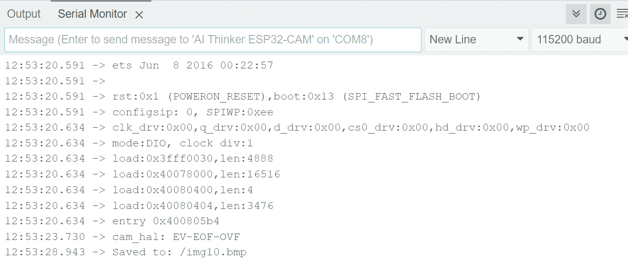 ESP32-CAM Based RGB Image Capture and Storage in BMP Format