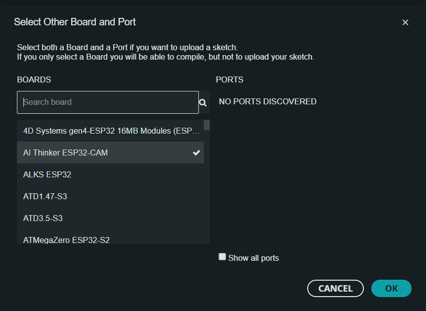 ESP32-CAM with OV7670 and OV5640: Setup and Test
