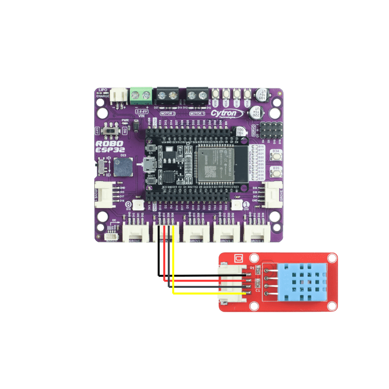 ESP32 High Temperature Alert System with DHT11 Sensor