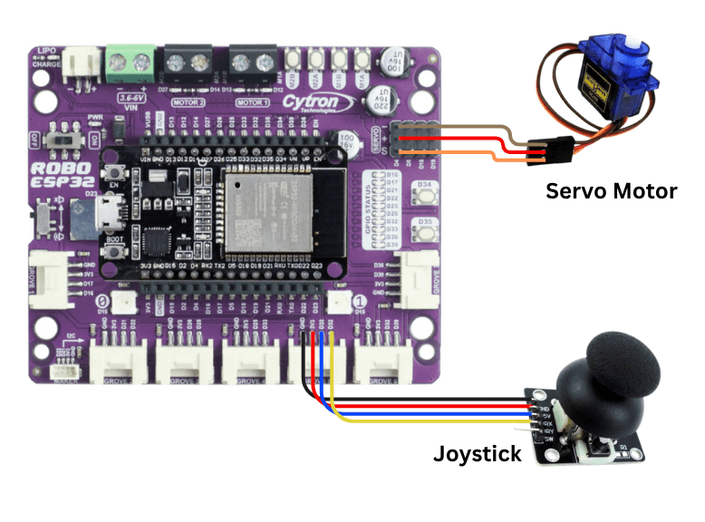 Esp32 Simple Joystick And Servo Control 7962