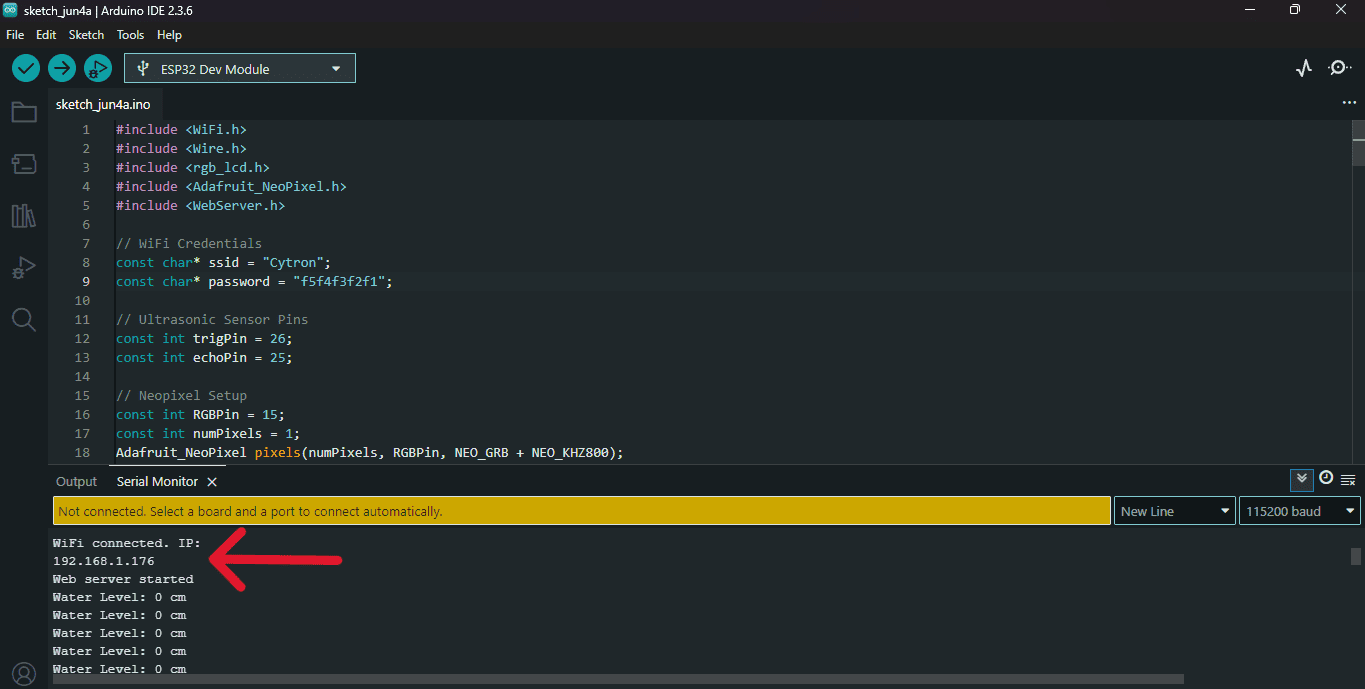 ESP32 Water Tank Monitoring