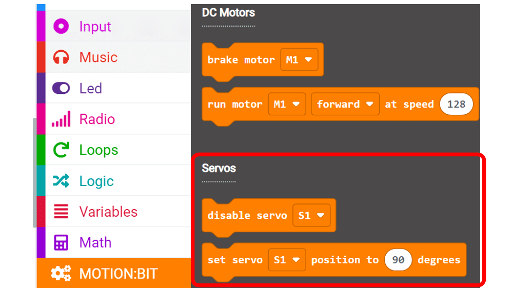 5V & External VIN Servo Motor