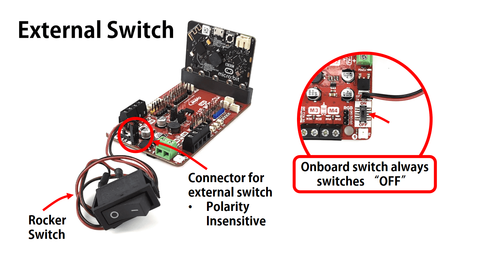 12V Battery connection and External Switch