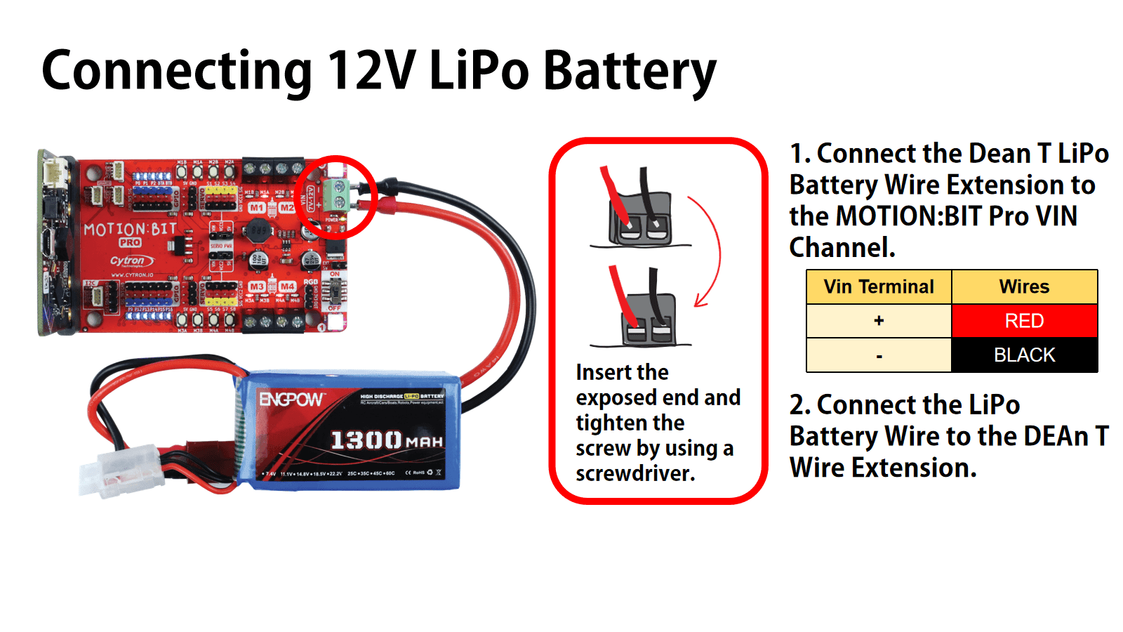 12V Battery connection and External Switch